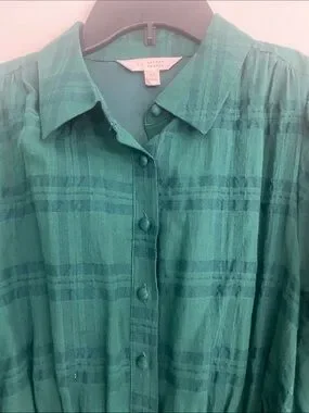 LC Lauren Conrad | Dresses | Lc Lauren Conrad Emerald Green Buttonfront ...